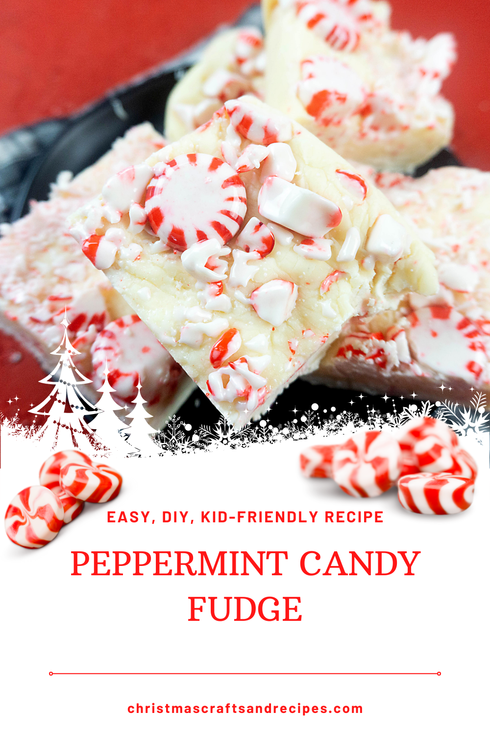 Peppermint Candy Fudge - Christmas Crafts And Recipes